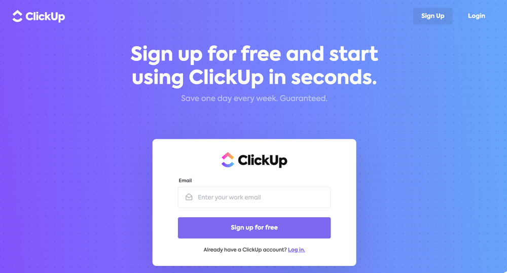 Click Up Login: Enable your Click Up Account