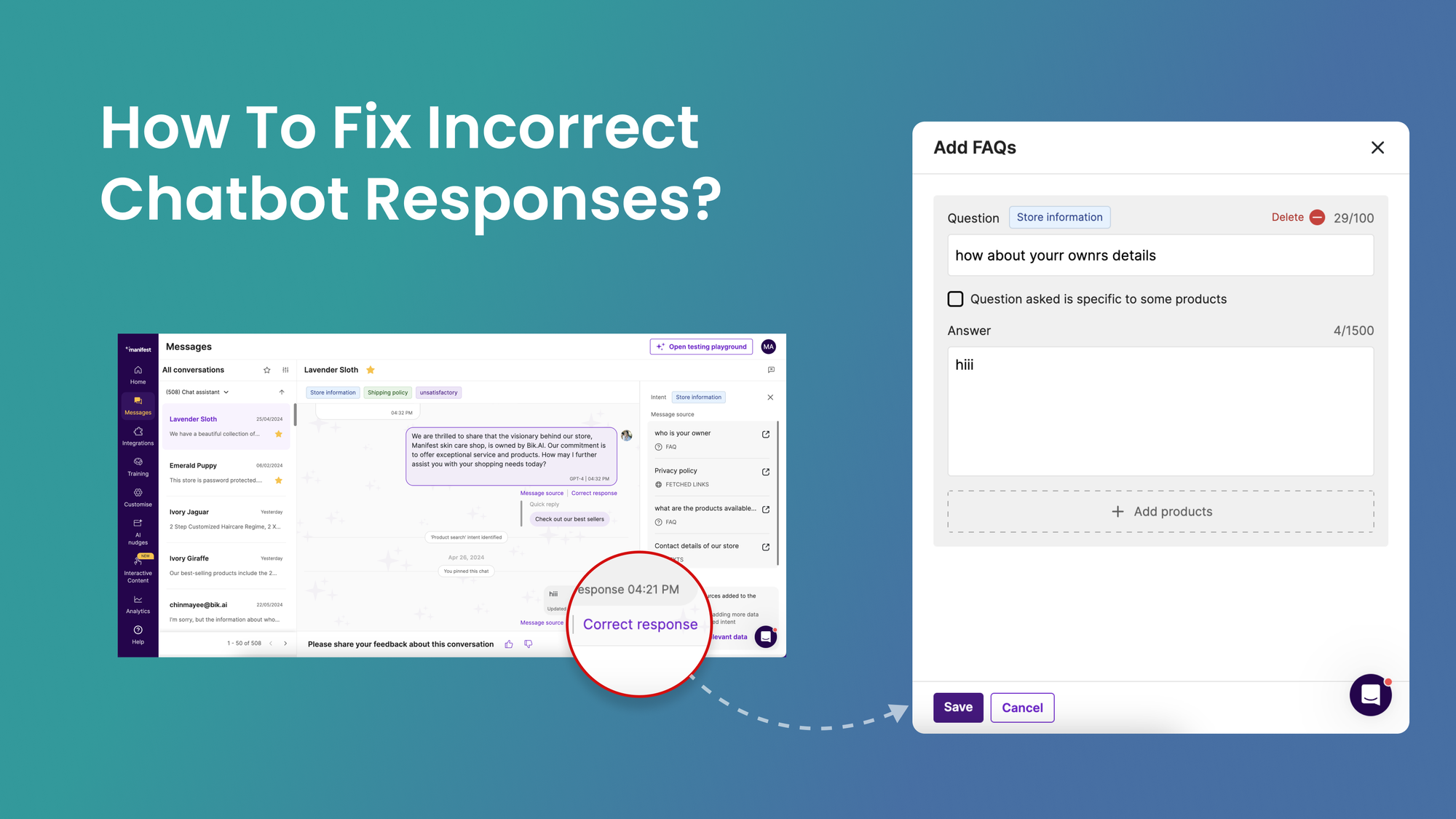 How to Fix Incorrect Chatbot Responses? How to Fix Incorrect Chatbot Responses?